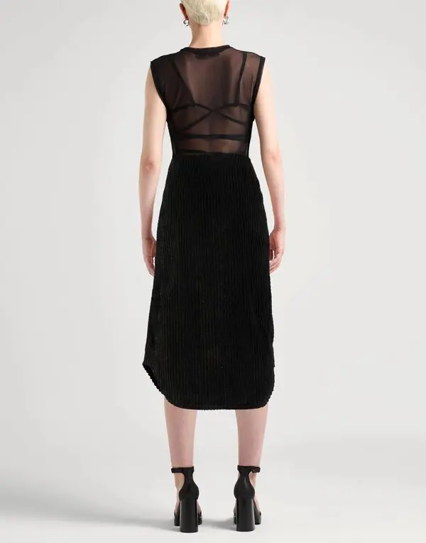 DIESEL® Corduroy Asymmetrical Midi Skirt