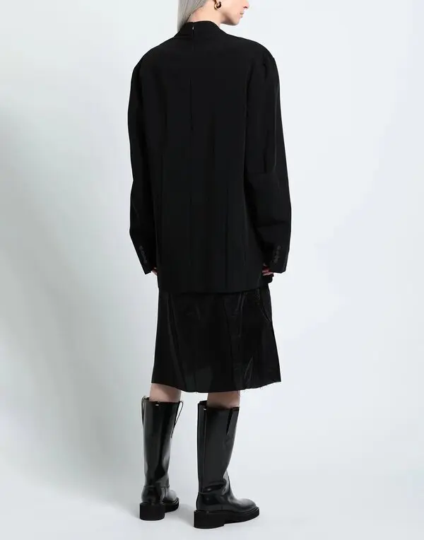 Balenciaga Solid Color Satin Long Sleeve Dress