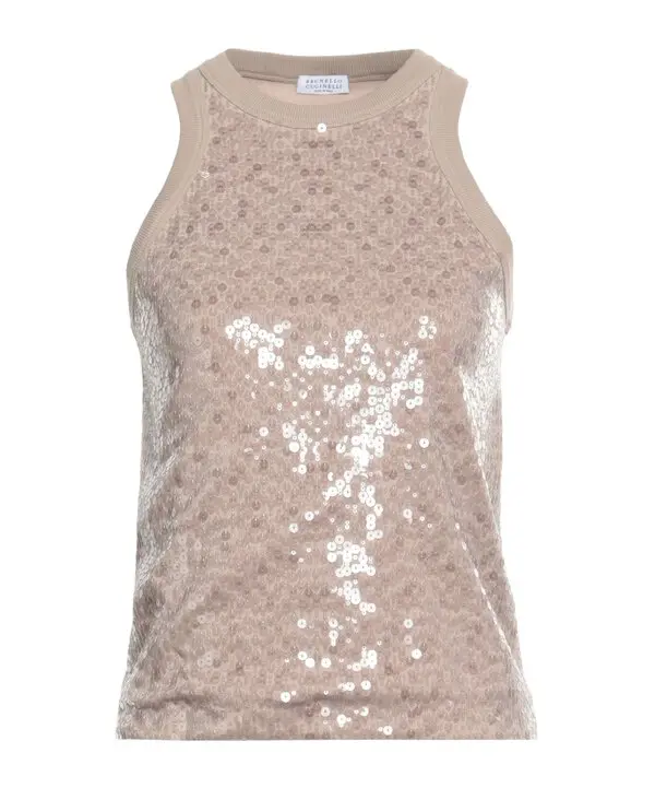 Brunello Cucinelli Crew Neck Sequin Vest