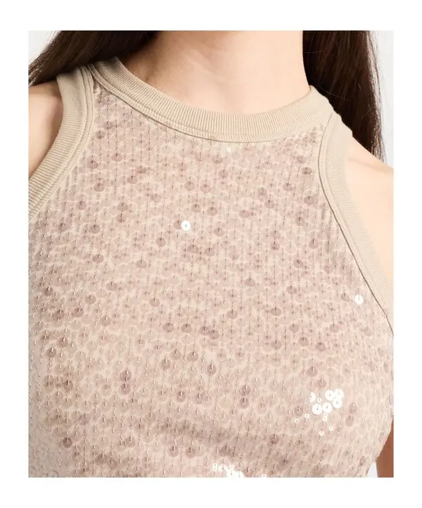 Brunello Cucinelli Crew Neck Sequin Vest