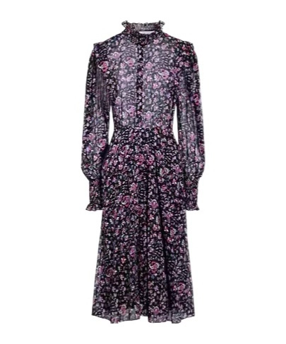 Isabel Marant Étoile Floral Print Long Sleeve Button-down Dress