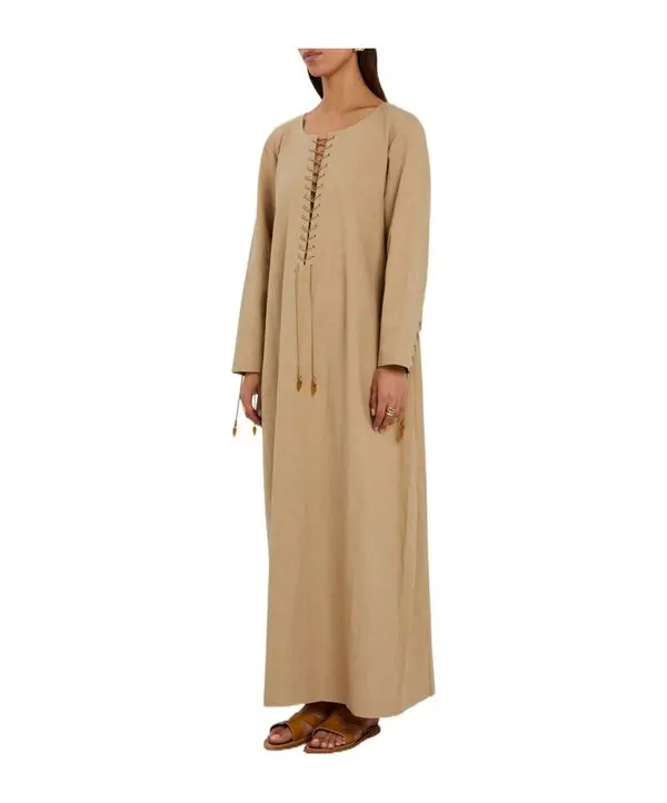 Tory Burch Linen Crew Neck Dress