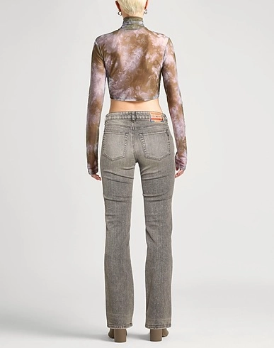 DIESEL® Stretch Denim Flared Pants - Gray