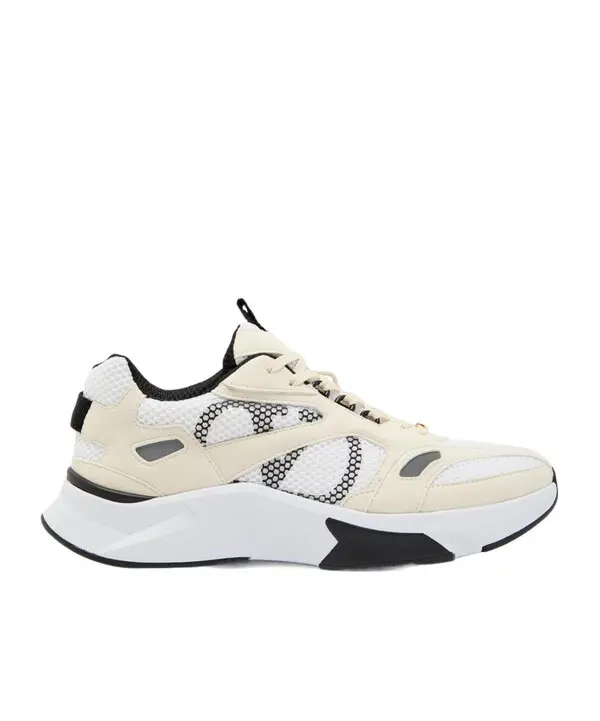 Valentino Garavani Mesh And Suede Lace-up Sneakers