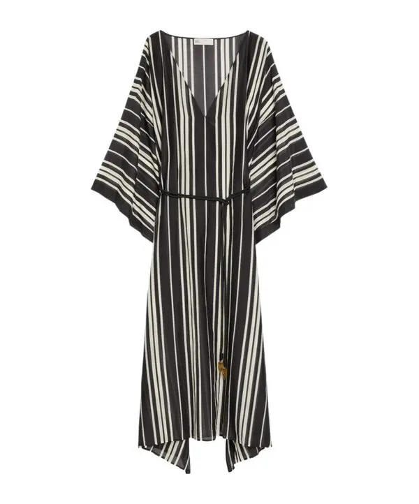 Tory Burch Striped Sheer Kaftan Dress