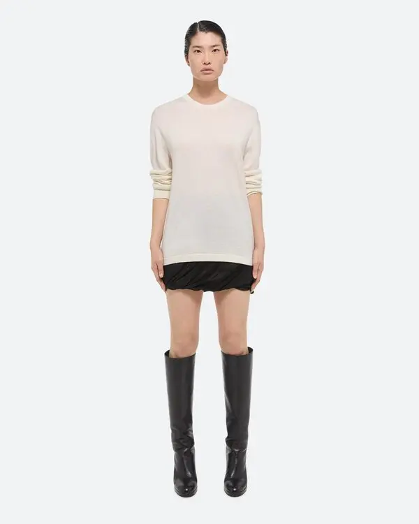 Helmut Lang Layered Silk Miniskirt
