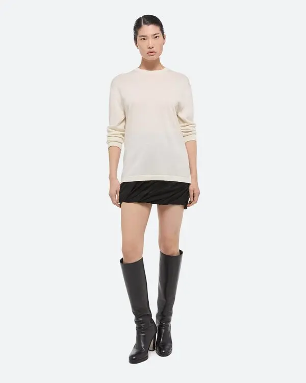 Helmut Lang Layered Silk Miniskirt