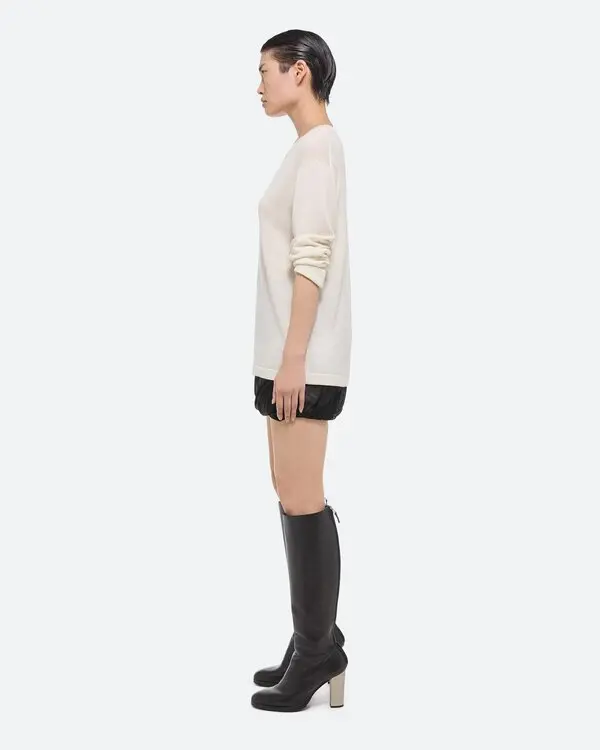 Helmut Lang Layered Silk Miniskirt