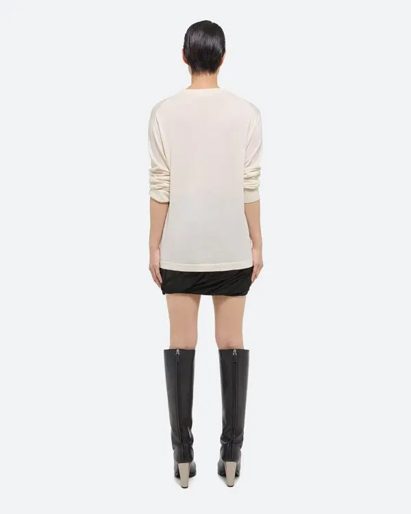 Helmut Lang Layered Silk Miniskirt