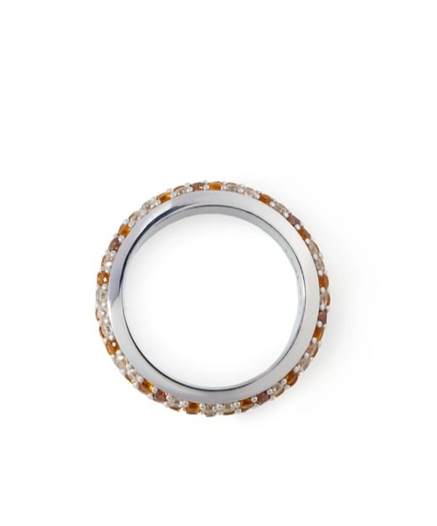 Loewe Thin Pavé Ring In Sterling Silver And Crystals