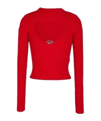 DIESEL® Solid Color Wool Knit Sweater