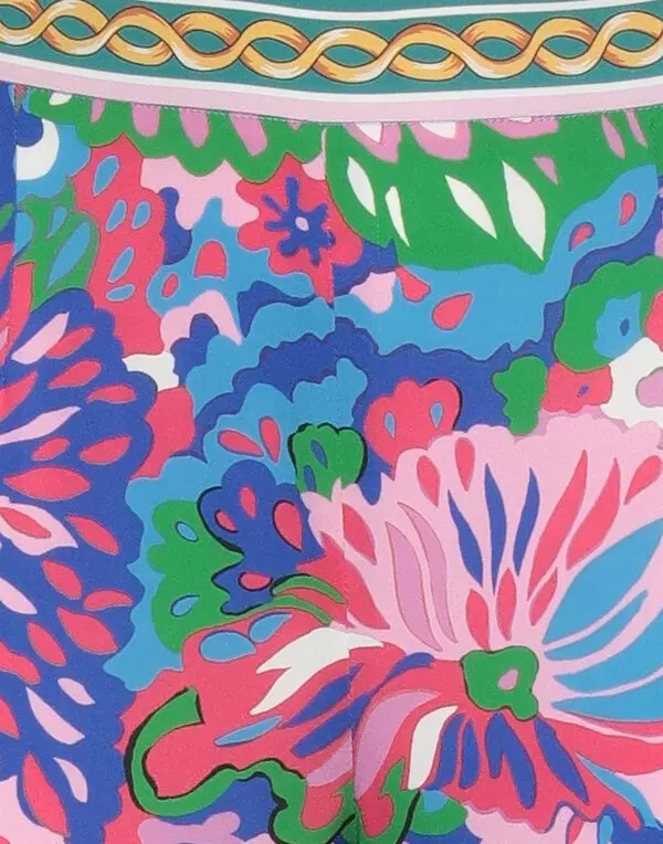Dolce & Gabbana Floral Print Stretch Cropped Pants