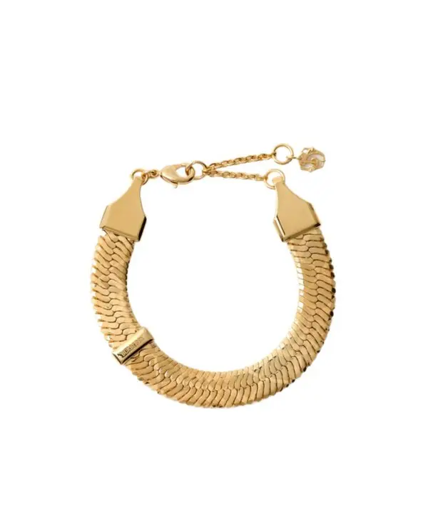 Burberry Engraved Check Bracelet - Gold
