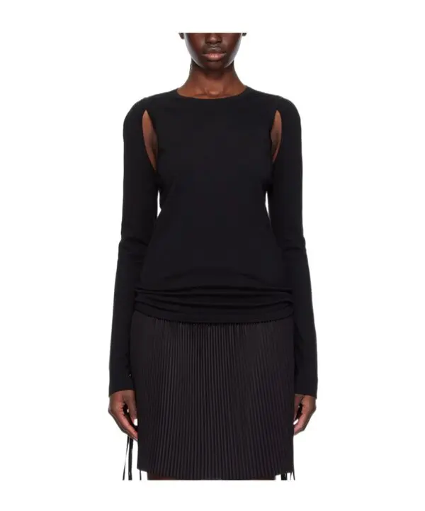 Helmut Lang Cut-out Fine-knit Jumper