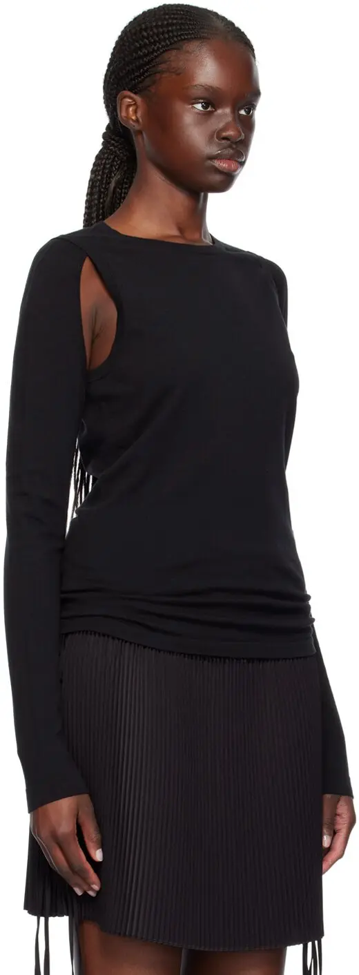Helmut Lang Cut-out Fine-knit Jumper