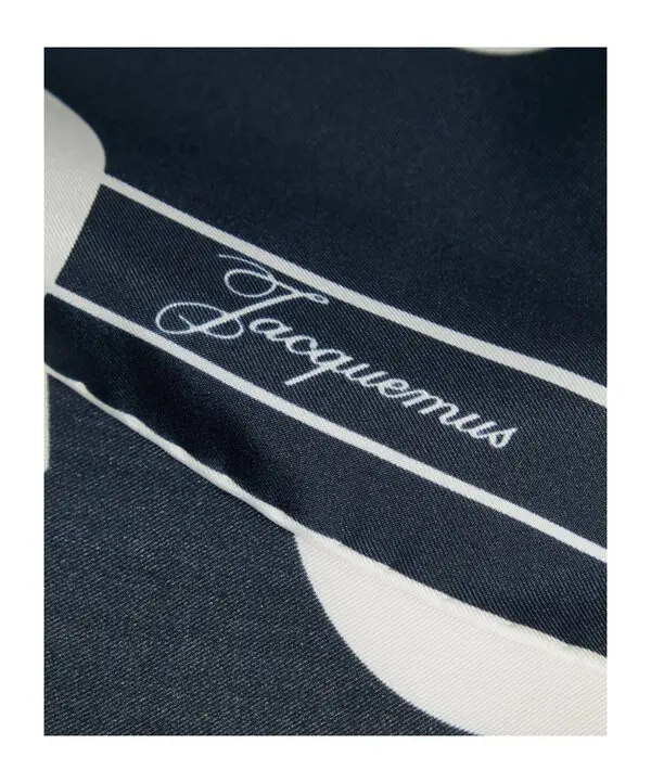 Jacquemus Polka Dot Heart Silk Scarf