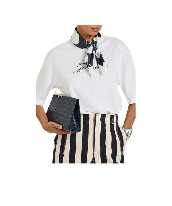 Jacquemus Polka Dot Heart Silk Scarf