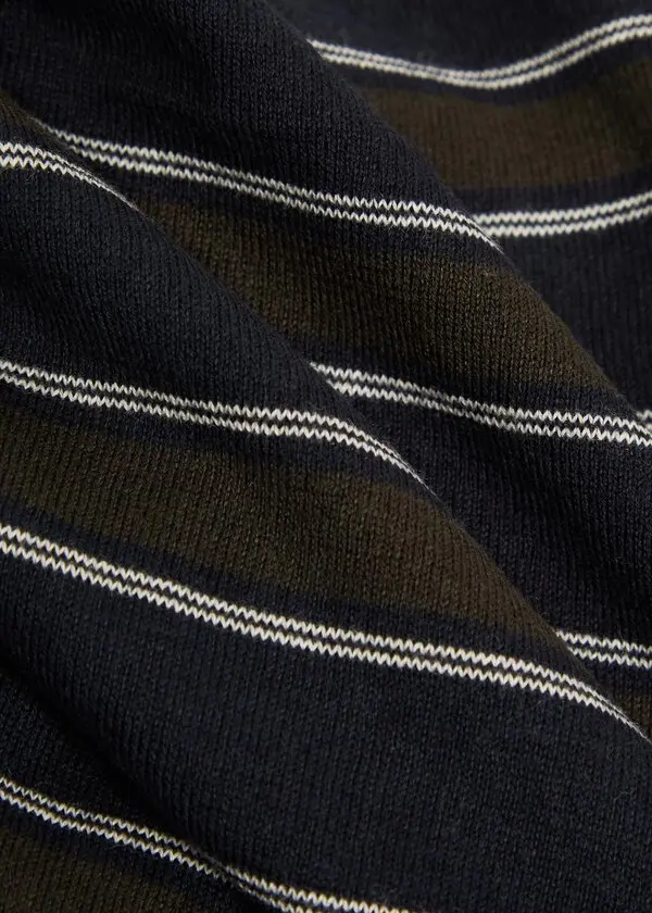 Vince Striped Cotton And Cashmere-blend T-shirt