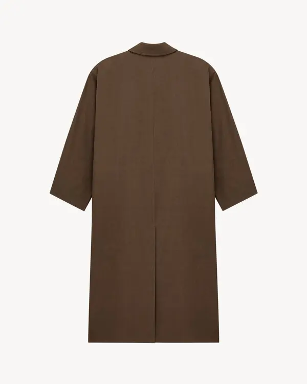 Saint Laurent Trench Coat In Water-repellent Cotton
