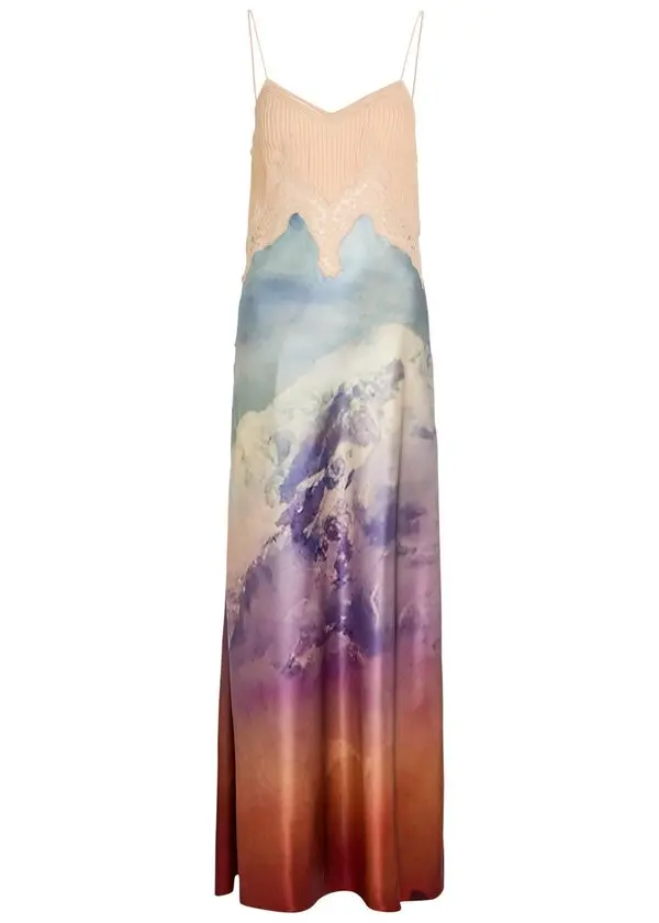 Gabriela Hearst Printed Lace And Silk Maxi Dress - Multicolor