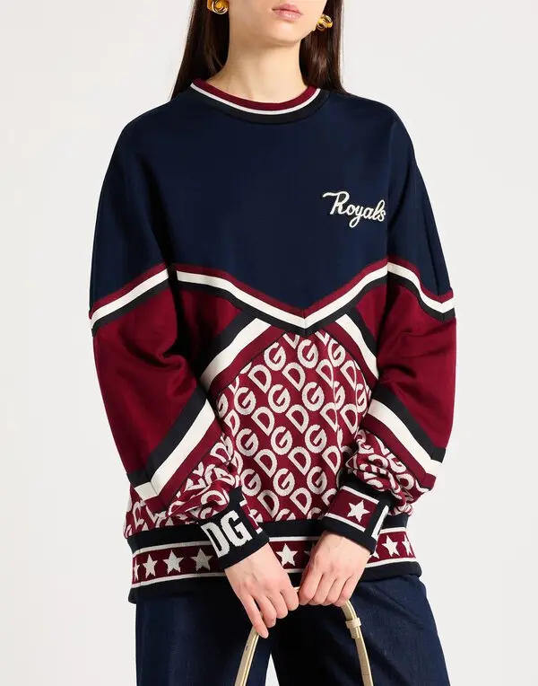 Dolce & Gabbana Logo Print French Terry Crewneck Sweatshirt