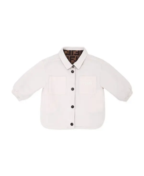 Fendi Pink Fleece And Ff Nylon Reversible Shirt Jacket