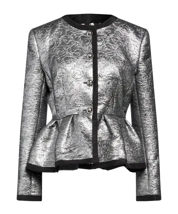 Dolce & Gabbana Two-tone Brocade Long Sleeve Blazer - Gray