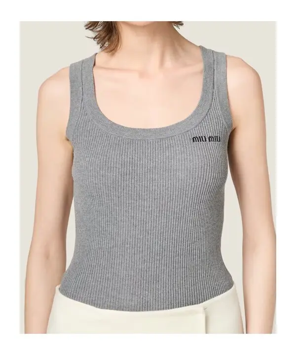 Miu Miu Ribbed Tank Top