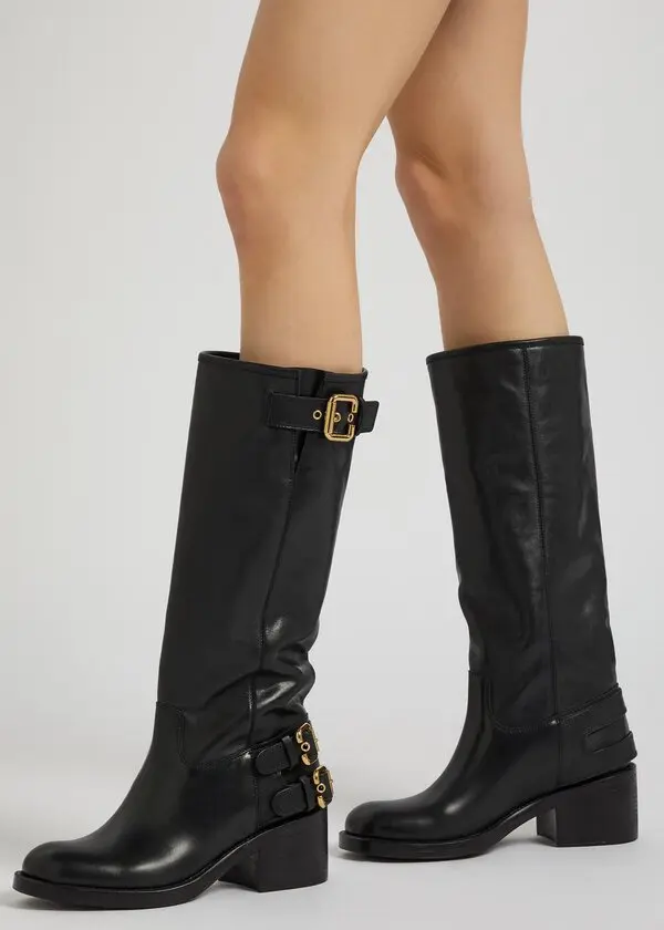 Chloé Grain Leather High Boots