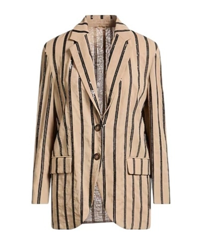 Brunello Cucinelli Striped Sequined Blazer