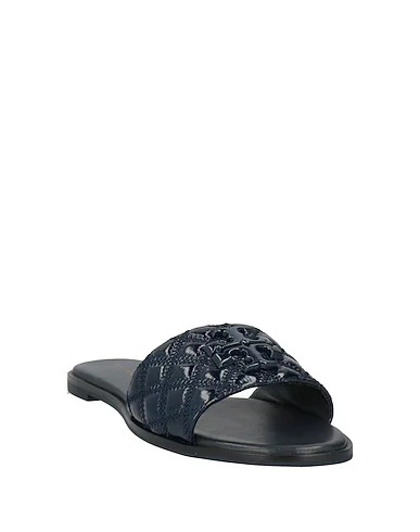 Tory Burch Embossed Glossy Leather Slippers