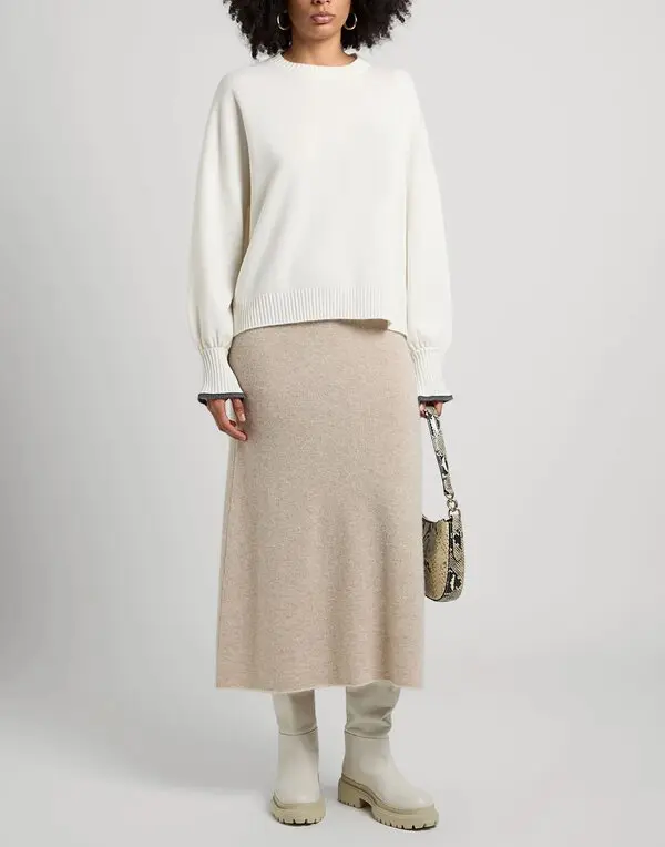 Brunello Cucinelli Minimalist Solid Color Cashmere Knit Sweater