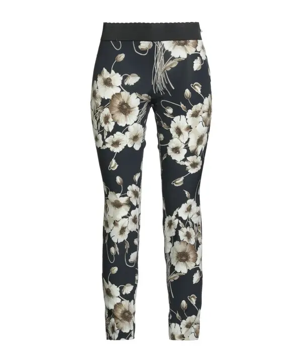 Dolce & Gabbana Floral Slim-fit Pants - Black