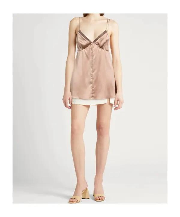 Brunello Cucinelli V-neck Spaghetti Strap Top