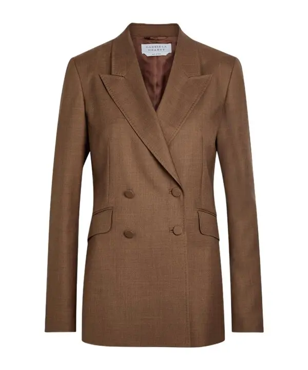 Gabriela Hearst Double-breasted Wool And Silk-blend Blazer