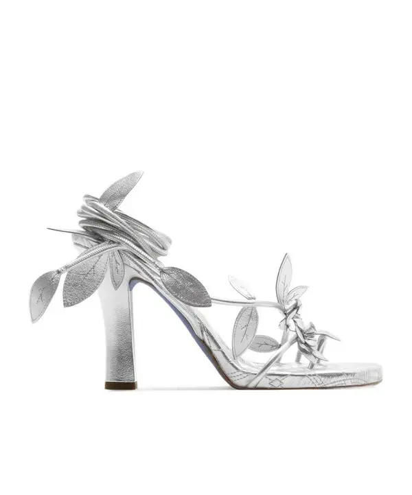 Burberry Ivy Flora 105mm Leather Sandals