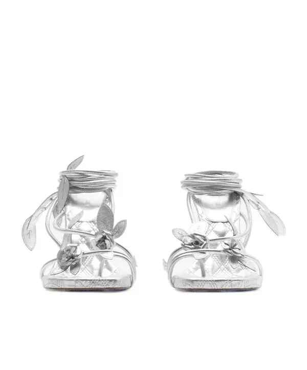 Burberry Ivy Flora 105mm Leather Sandals