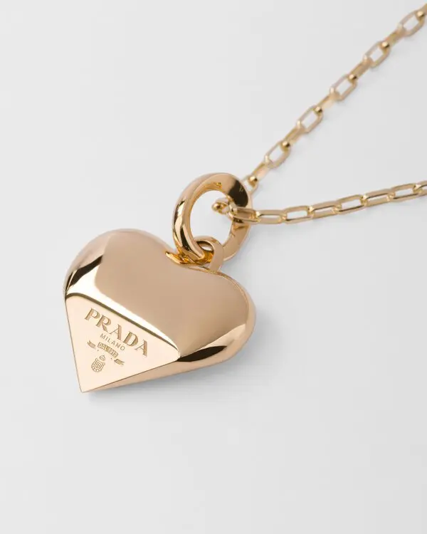 Prada Eternal Gold Small Pendant Necklace In Gold