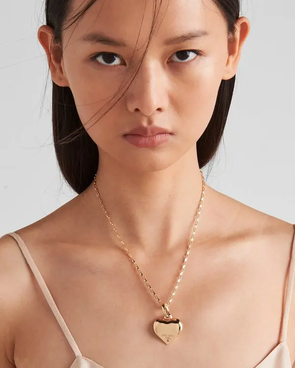 Prada Eternal Gold Small Pendant Necklace In Gold