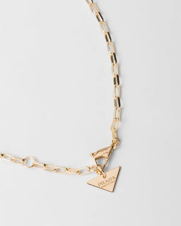 Prada Eternal Gold Small Pendant Necklace In Gold