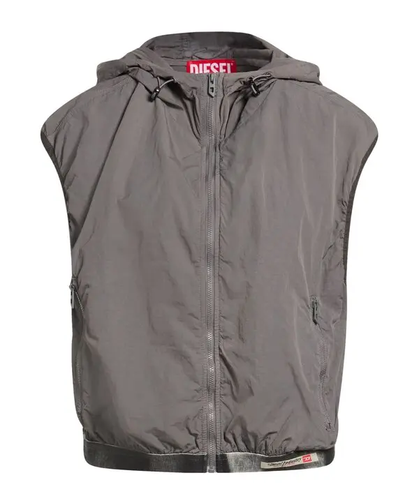 DIESEL® Solid Color Sleeveless Hooded Coat