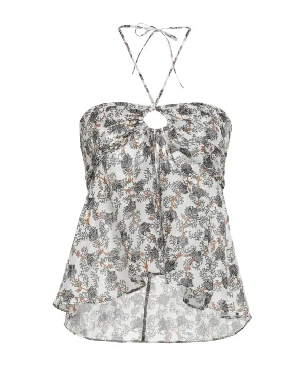 Isabel Marant Étoile Floral Patterned Halter Top - Gray