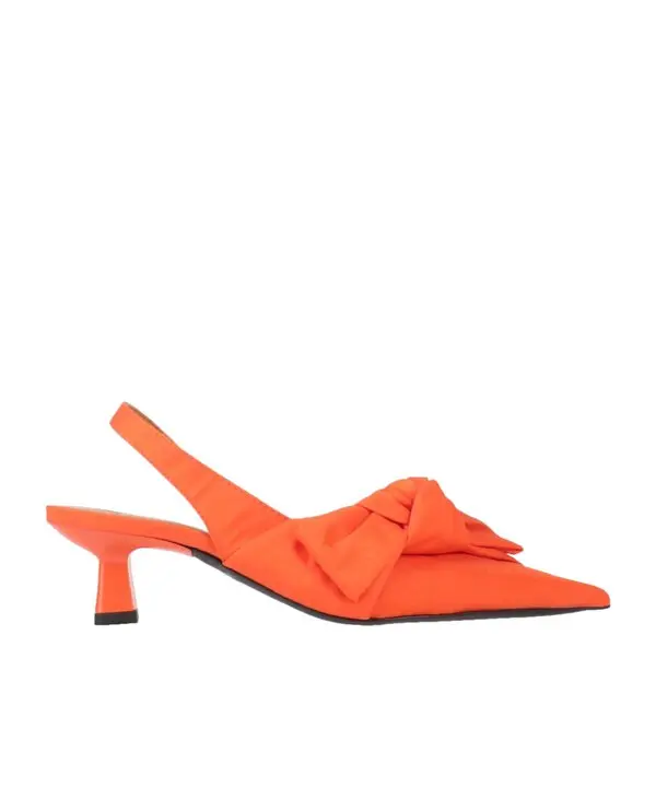 GANNI Bow Detailed Slingback Pumps