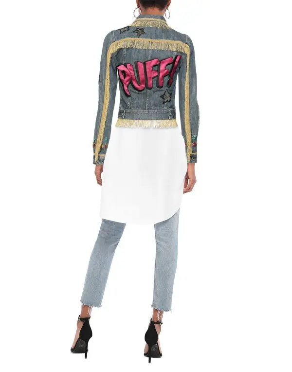 Dolce & Gabbana Sequin Fringe Denim Jacket
