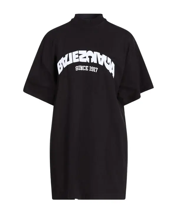 Balenciaga Logo Short Sleeve T-shirt - Black
