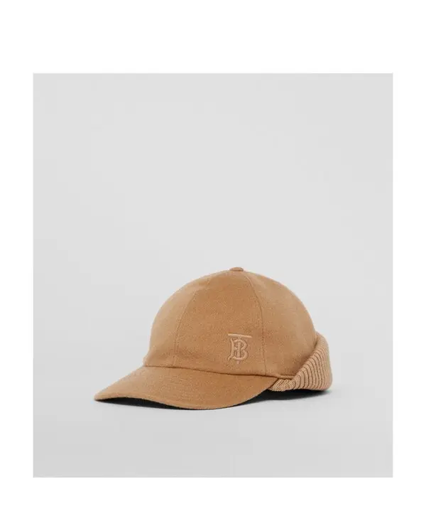 Burberry Tb Monogram Embroidered Reconstructed Cap - Nude