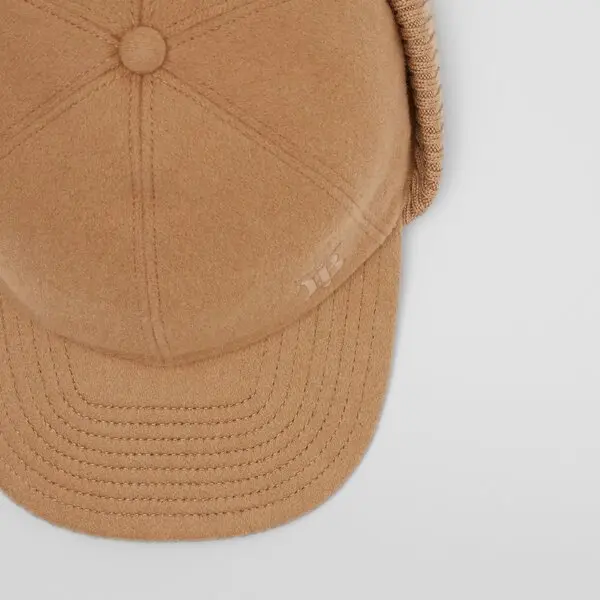 Burberry Tb Monogram Embroidered Reconstructed Cap - Nude