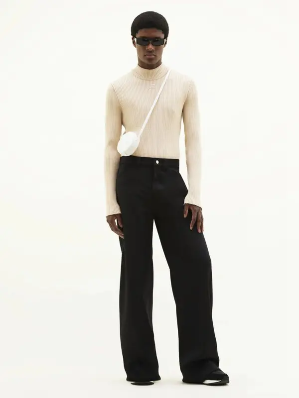 COURREGES Rib-knit Mock-neck Jumper