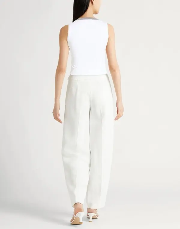 Brunello Cucinelli Solid Color V-neck Sleeveless Top