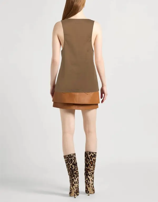 Saint Laurent Solid Color Sleeveless Top